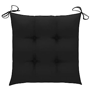 imasay Chair Cushions 2 pcs Black 15.7x15.7 x2.8 Fabric