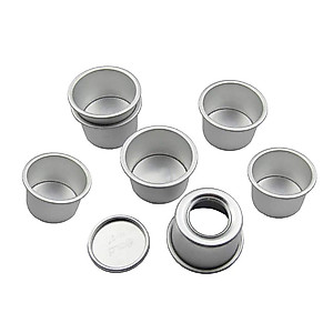 Astra Gourmet Perfect Performance Aluminium Mini Round Cheesecake Pan Cupcake Pan Muffin Pan, Perfect for Indivdiual Desserts, Set of 10