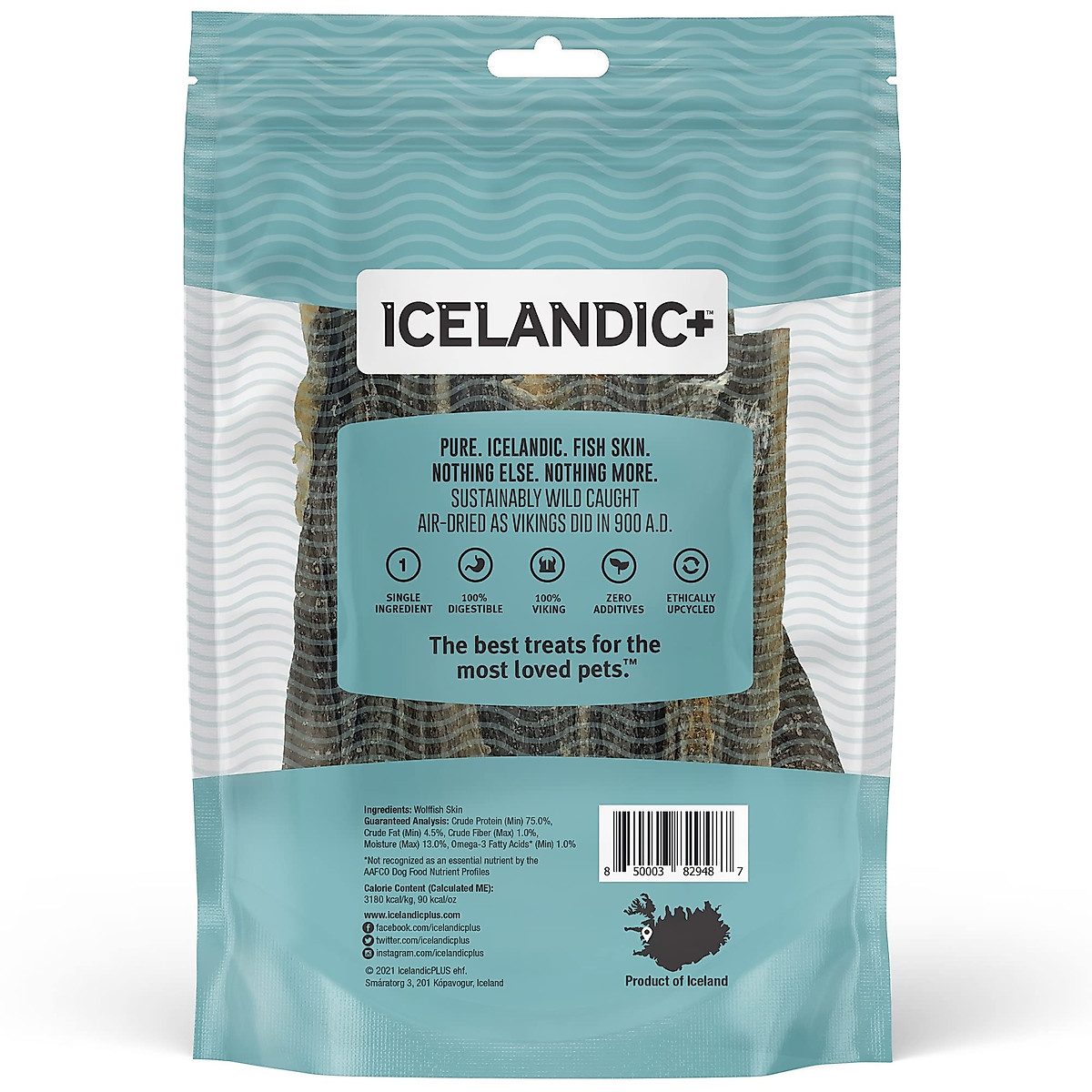 Icelandic+ Wolffish Skin Stick Chews Dog Treat 3.0-oz Bag
