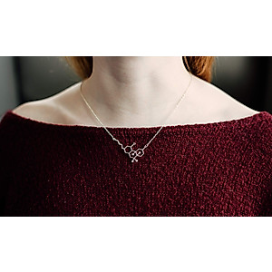 THC Molecule Necklace, CBD Molecule Jewelry, Geek Jewelry for Women, Nerdy Jewelry Gift, Science Lovers Gifts, CBD Oil Lovers Gifts (Rose Gold Tone)