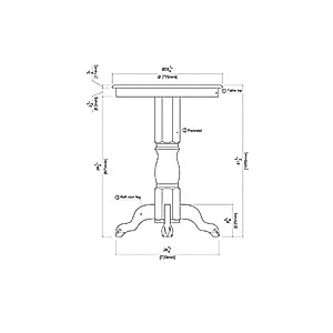 Boraam Florence Pub Table, 42" Height, Black