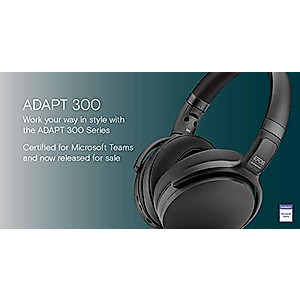 EPOS | SENNHEISER Adapt 360 Black (1000209) - Dual-Sided, Dual-Connectivity, Wireless, Bluetooth, ANC Over-Ear Headset | for Mobile Phone & Softphone | Teams Certified (Renewed)
