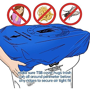 trash smell buster, Trash Can Cover, Odor Eliminating Bag with Elastic Rubber Band, Lemon Scented, Eliminates Odor from Trash, Durable, Effective, 95 Gallon, 1 Cover