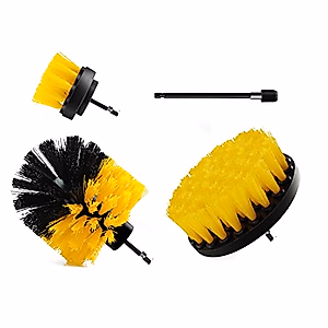 Cleaning Drill Brush Set, 4 Pack Power Scrubber Brush Set, Drill Brush Attachment for Power Drill, mobzio All Purpose Drill Scrubber Brush Kit for Shower, Grout, Bathroom, Floor, Tub, Tile, Kitchen