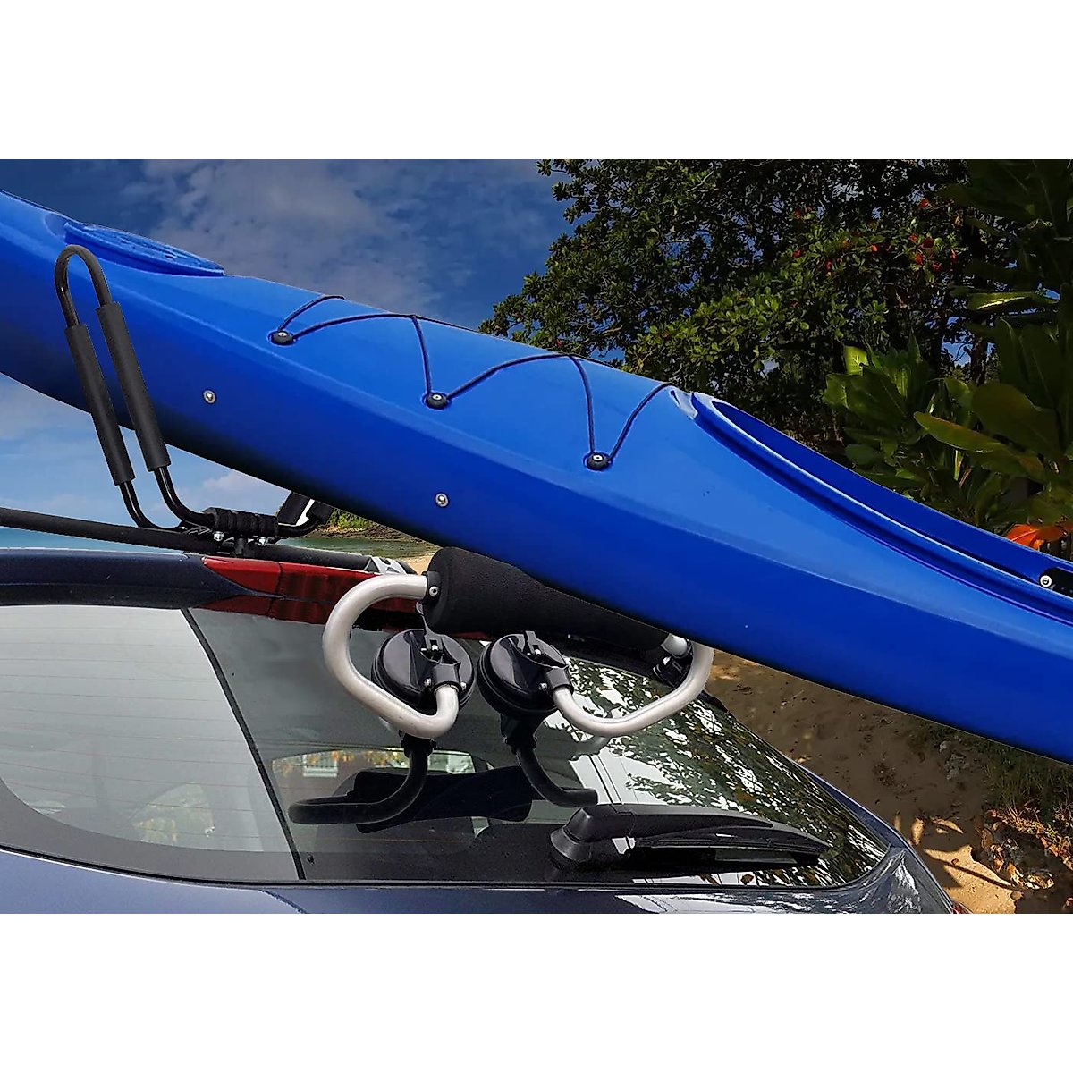 Kayak Roller Loader，Power Assist System for Kayak Placement on The roof，Heavy-Duty Suction Cups，Push up The Kayak on The car roof