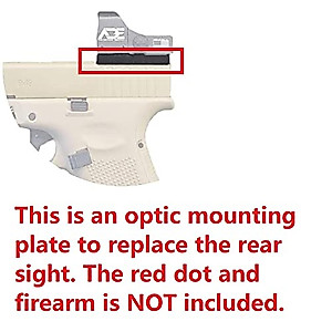 Optic Mounting Plate for Glock(Non-MOS/Aftermarket Slide),Taurus GX4,G3C,Canik TP9SA-Compatible with ADE Stingray,Riton X3 Tactix PRD,Trijicon RMR/SRO,Swampox Kingslayer/Liberty/Justice red dot Sight