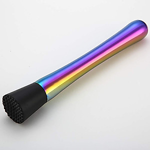 YFS Professional Stainless Steel Cocktail Muddler, Durable Easy to Use Bar Tool, Copper