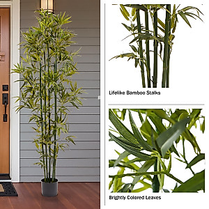 Pure Garden Artificial Tree, 72", Green Trunk