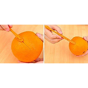 Minjie 2 pcs orange peeler tool Citrus Peeler in Bright Orange Color - Replaces Tupperware Peeler Bright Orange