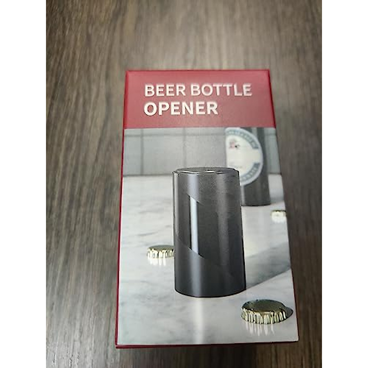 YUDANSI Push Down Bottle Opener, Automatic Beer Bottle Openers, Stainless Steel Instant-no-Cap Mover, Funny Kitchen Gadgets, Beer Accessories, Easter Gifts for Him, Magnetic Corkscrew