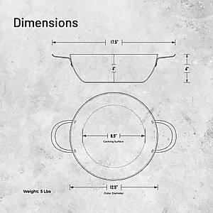 de Buyer MINERAL B Carbon Steel Country Fry Pan with Two Handles - 12.5” - Ideal for Sauteing, Simmering, Deep Frying, Stir Frying & One-Pan Meals - Naturally Nonstick - Made in France