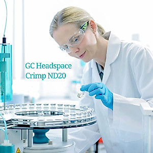 Borosilicate Glass Standard Crimp Headspace Vial,10ml Capacity,Flat Bottom,Beveled Finish, 22.5x46mm, Pack of 100