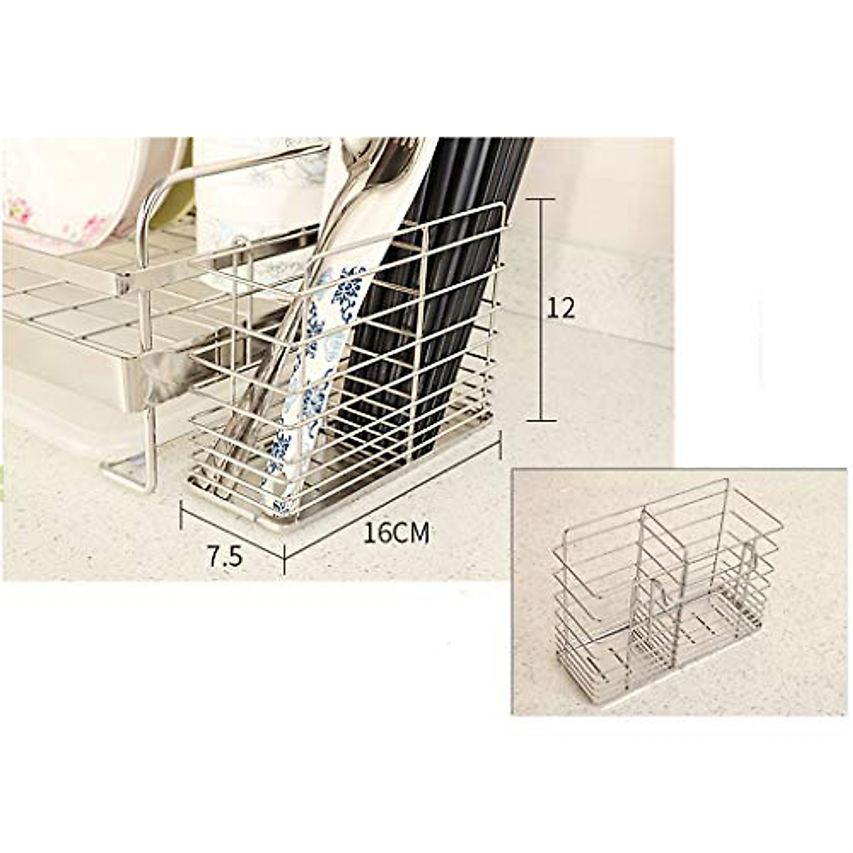 SDGH Stainless Steel Kitchen Rack - Single Layer Dish Rack Placeware Storage Rack Drain Rack