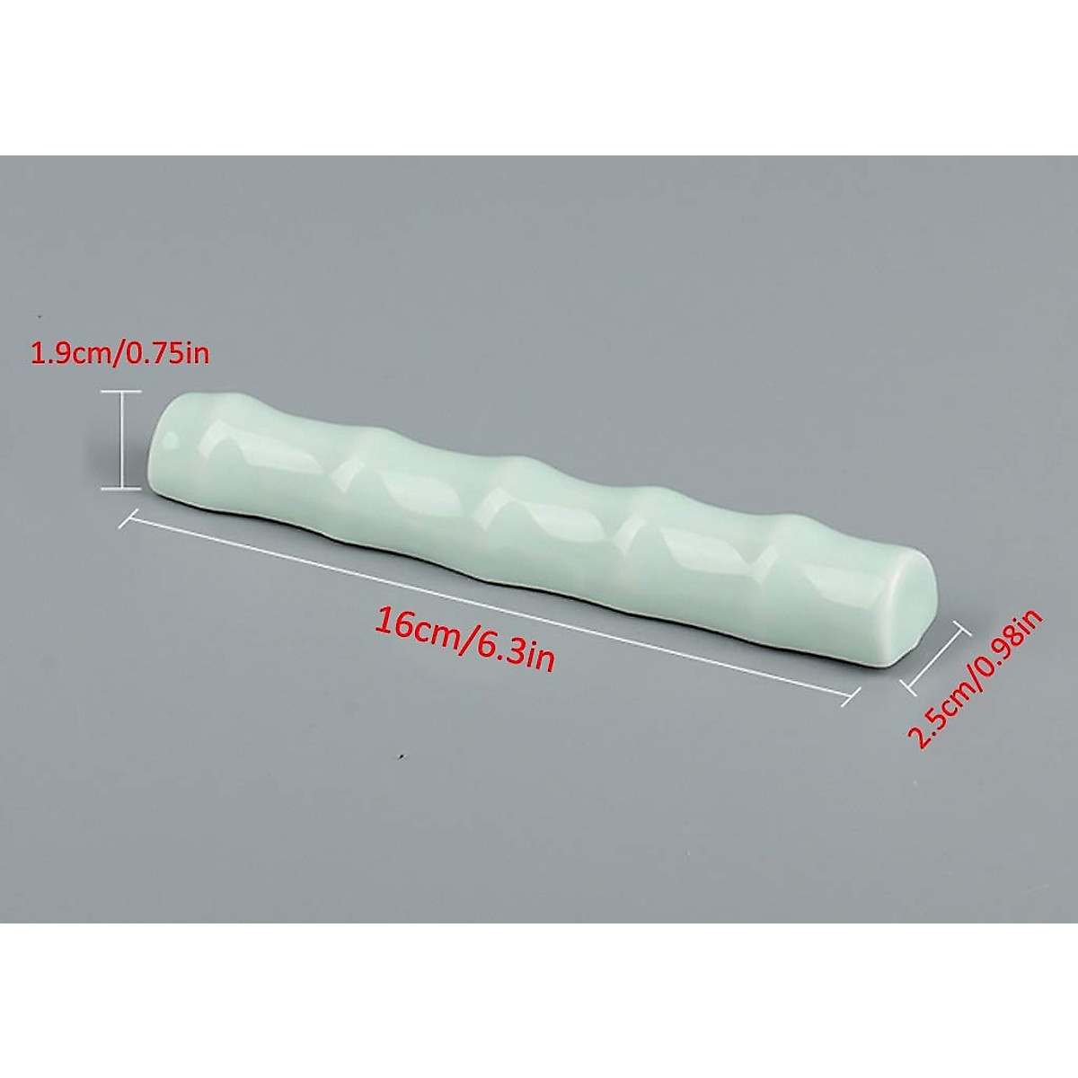 sleeri Ceramic Brush Holder, Paint Brush Holder Ceramic - Paint Brush Rest, Bamboo Shaped Brush Holder Rest Art Supply, Chinese Calligraphy and Sumie Ceramic Brush Rest/Holder, Pack of 2