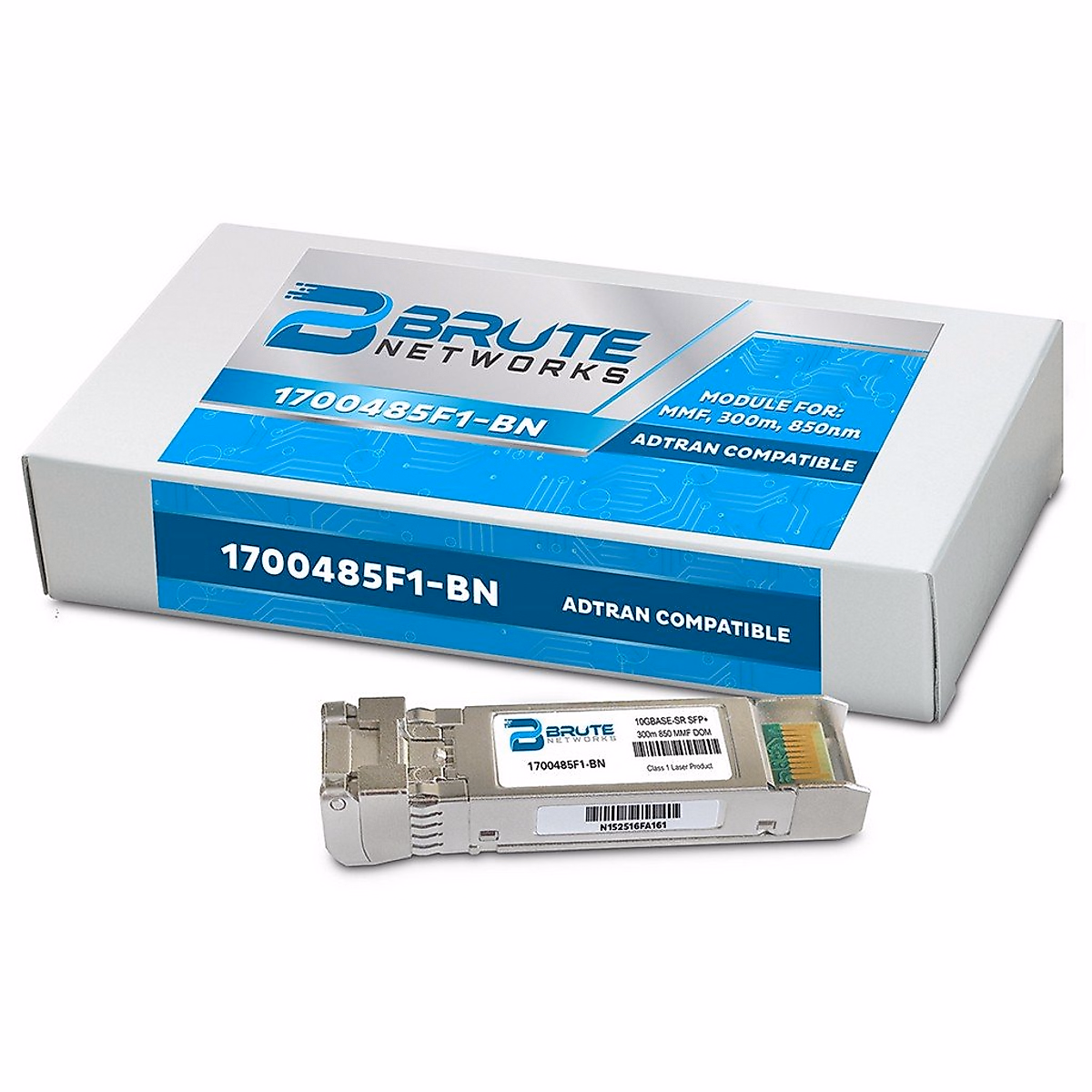 Brute Networks 1700485F1-BN - 10GBASE-SR 300m MMF 850nm SFP+ Transceiver (Compatible with OEM PN# 1700485F1)
