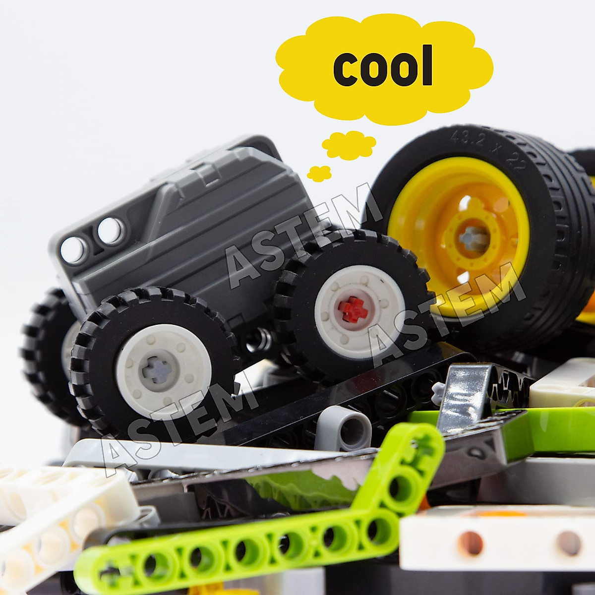 ASTEM Technic Parts Group EV3 Replacement Building Block Parts Regular-sized mechanical parts include Brick,Bush,Technic Pin.