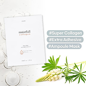 ETUDE Moistfull Collagen Sheet Mask [10pcs SET] (21AD) | Super Collagen for Deep Moisture and Healthier Skin | Korean Skin Care