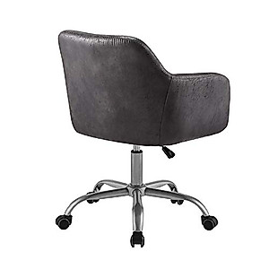 Linon Charcoal Upholstered Adjustable Brooklyn Office Chair