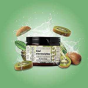 Santa Cruz Paleo Real Salt Electrolytes Powder, Kiwi, Hydration Drink Mix Made with Himalayan Pink Salt, Sea Salt, Magnesium Glycinate, Gluten Free, Keto, Sugar Free, Paleo, 30 Servings, 1 Jar