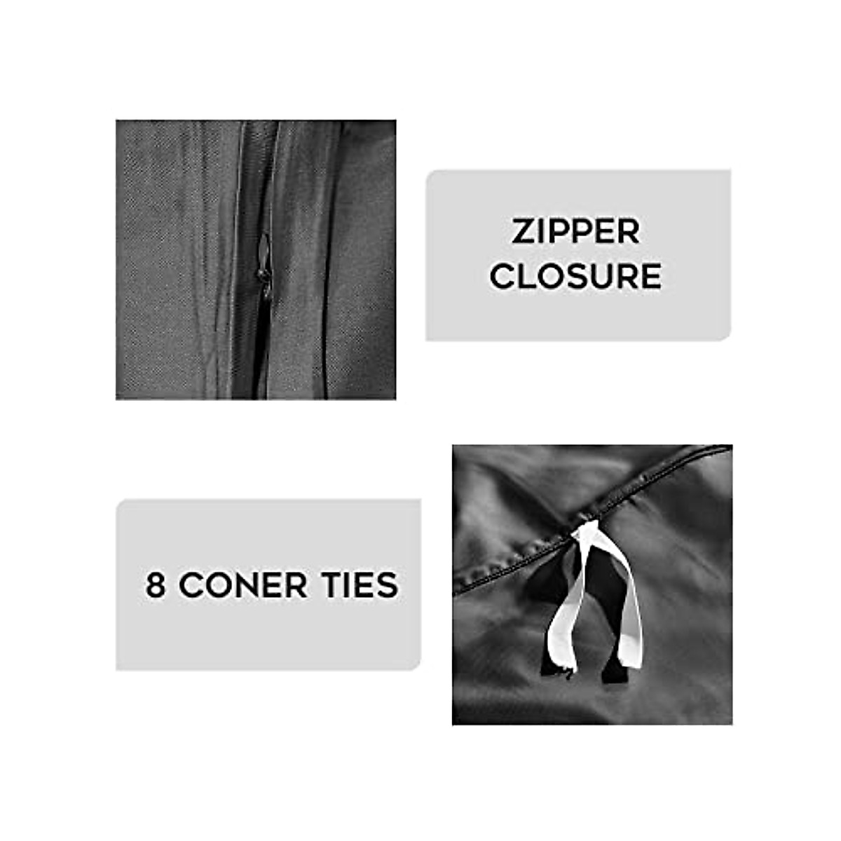 BB BLINBLIN Bamboo Soft and Breathable Duvet Cover for Weighted Blankets (60''x80'') - Black Print