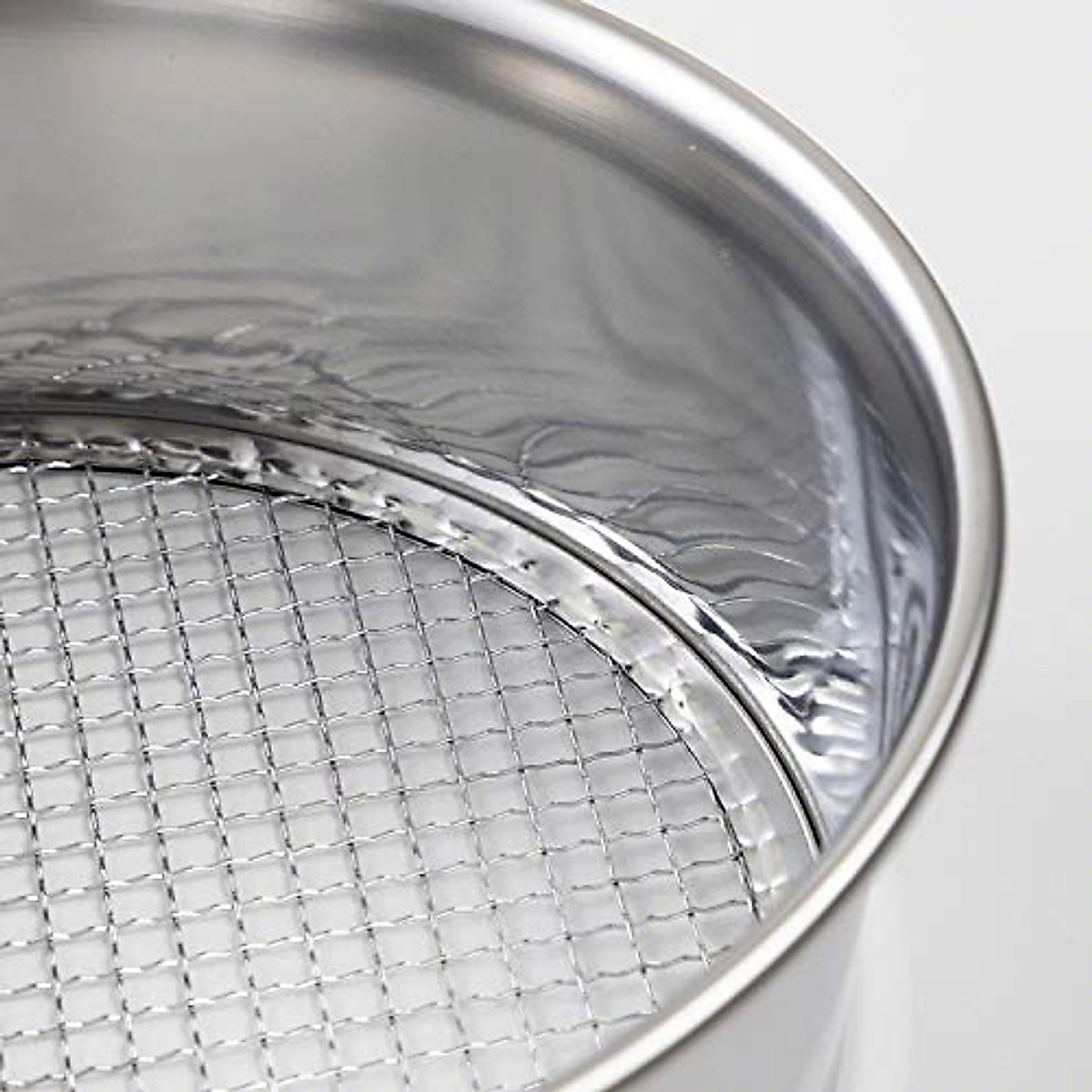 Wazakura 3PCS Soil Sieve Set 8-1/4 inch (210mm), 3 Sieve Mesh Filter Sizes, Bonsai Gardening Tool