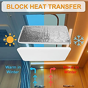 KAFLLA RV Vent Insulator 22" x 14" x 3" Universal RV Skylight Cover with Reflective Surface RV Skylight Insulator Energy Saving Sunroof