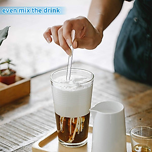 20 Glass Stirring Rods Stir Stick with Both Round Ends 12 Inch Long 7 mm Diameter and 6 Inch Long 5 mm Diameter, 10 for Each Size for Lab Kitchen Science Education and Stir Hot Cold Beverage Cocktails