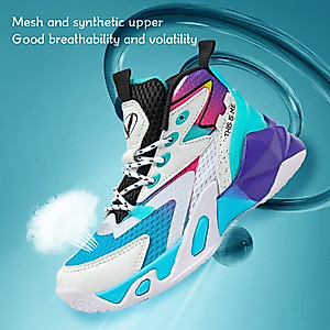 VITUOFLY Kids Basketball Shoes Boys Basketball Culture Sneakers Girls Mid Top School Training Shoes Non-slip Outdoor Sports Shoes Boys Running Shoes Little Kid Size 12.5