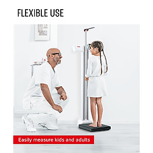 Seca 777 Medical Scale – Professional Physician Scale - Accurate Weight with Consistent Results and BMI - Eye Level Height Rod and Tilt Proof Safety - Weight Capacity 550 lbs / 220 kg