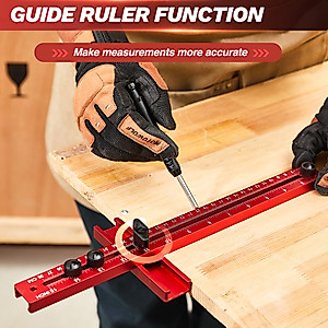Saker New 4 in 1 Router Milling Groove Bracket|Cabinet Hardware Jig with Automatic Center Punch|Router Milling Groove Bracket Advantages|Router Guides for Woodworking