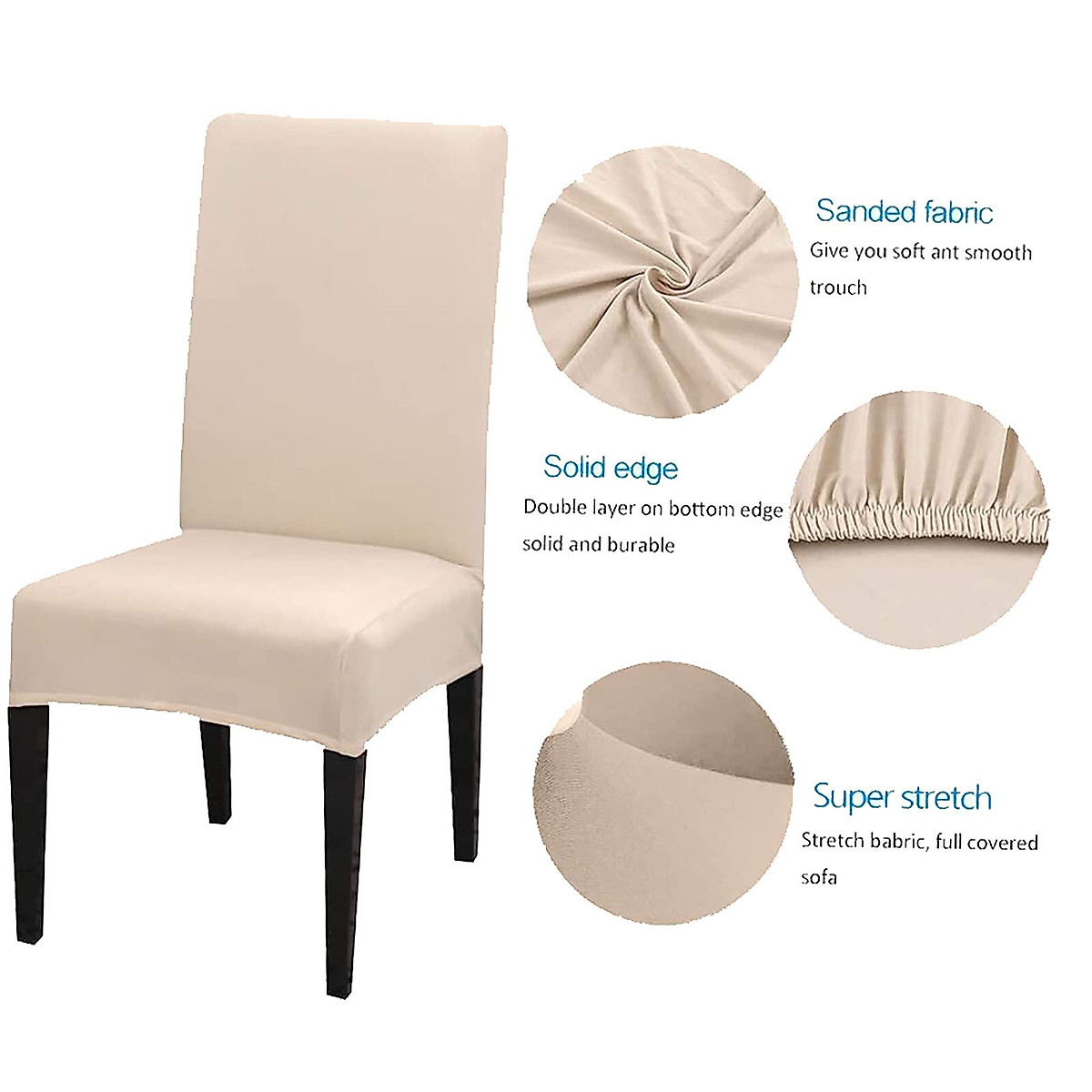 CUXWEOT Red Christmas Cute Candy Cane Chair Cover Stretch Removable Washable Dining Chair Anti-dust Seat Slipcover for Party Kitchen Protector (Set of 6)