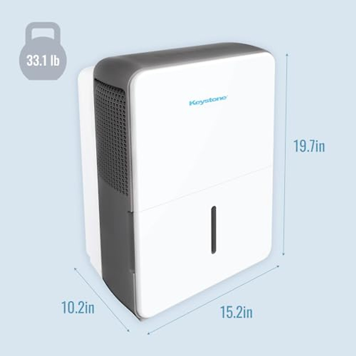 Keystone Energy Star 22-Pint Portable Dehumidifier for Basement, Garage, Living Room, and Large Rooms up to 1,500 Sq.Ft., Quiet Dehumidifier for Home and Moisture Absorber with Auto-Shutoff and Timer