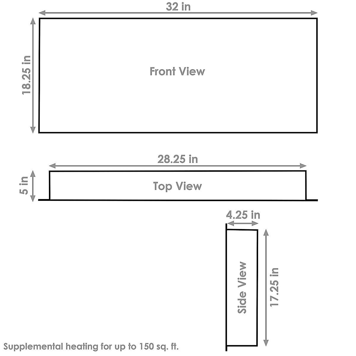 Sunnydaze Modern Flame 32-Inch Indoor Electric Fireplace - Wall-Mounted/Recessed Installation - 9 Flame Colors - Black