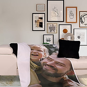 FrameStory Custom Blanket Photos and Text, Fully Customizable with Your Pictures and Message, Soft Smooth Fleece Throw, 60" x 80"