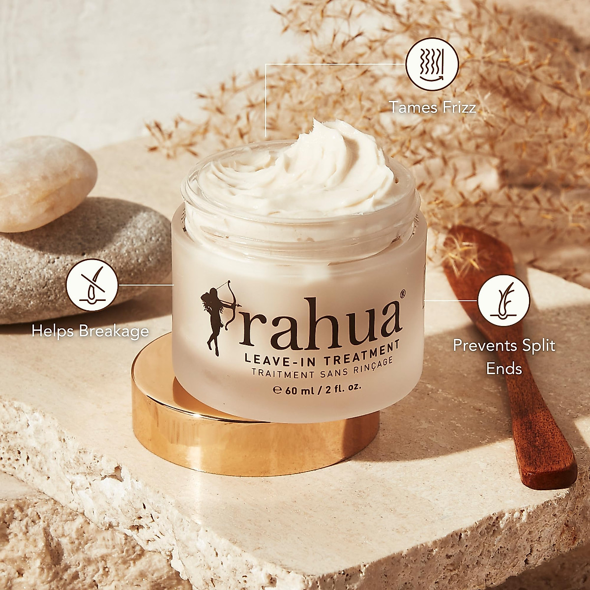 Rahua Leave In Hair Treatment, 2 Fl Oz, Anti Frizz Heat Protectant, Natural Hair Moisturizer for Hair Care, Softens Hair, Fine Hair Types, Nourishing Natural, Plant-Based Derived Ingredients