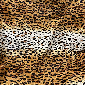 FabricLA Velboa S-Wave Animal Print Fabric - Short Pile Faux Animal Fur Fabric - 60" Inches (150 CM) Wide - Fake Animal Fur Fabric - Cheetah, 1 Continuous Yard