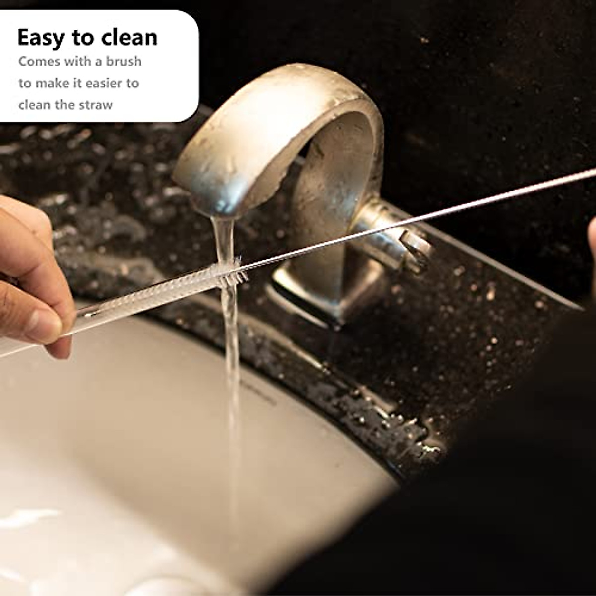 Replacement Straws for Stanley 20 30 40oz Tumbler 12 Inch Clear Reusable Straws with Long Cleaning Brush for 40 oz 30 oz Adventure Quencher Travel Tumbler Cup