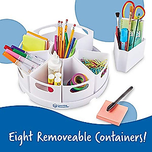 Learning Resources Create-a-Space Storage Center, 10 Piece set - Desk Organizer for Kids, Art Organizer for Kids, Crayon Organizer, Homeschool Organizers and Storage