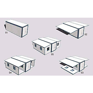 Luxury Portable Prefabricated Tiny Home. Mobile Expandable Portable House with 2/3 Bedrooms 1 Bathroom 1 Living Room &1 Kitchen. Foldable House, Container Home - 30ft