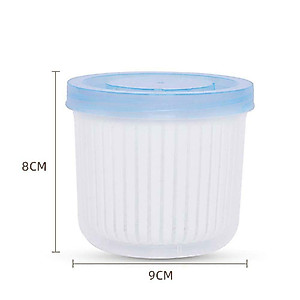 Double Layer Vegetables Sealed Keeper, Refrigerator Food Fresh Storage Box with Drain Basket, Used in Storing Fruits Vegetables