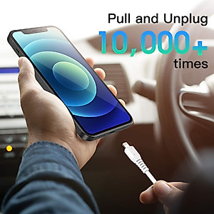 6ft iPhone Charger 5Pack,Lightning Cable 6 Foot,MFi Certified Long Charging Cord 6 feet Compatible with Apple iPhone 11/Pro/Max/SE/X/XS Max/XR/8/8 Plus/iPad/iPod (White)