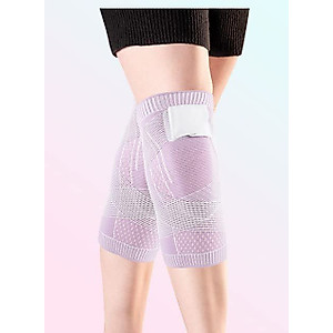 TIECHI Knee Compression Sleeve - Best Knee Brace, Professional Knee Brace with Side Stabilizers for Running, Workout, Arthritis, Joint Recovery, Knee Braces for Knee Pain Women Men (Black,M)