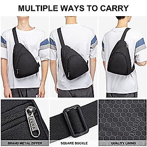 XQXA Bundle-Laptop Backpack for Men with USB Charging Water Resistant College School Backpack Fits 15.6 Inch Laptop |Sling Bag for Men Lightweight Crossbody Bag Hiking Chest Bag Casual Daypack