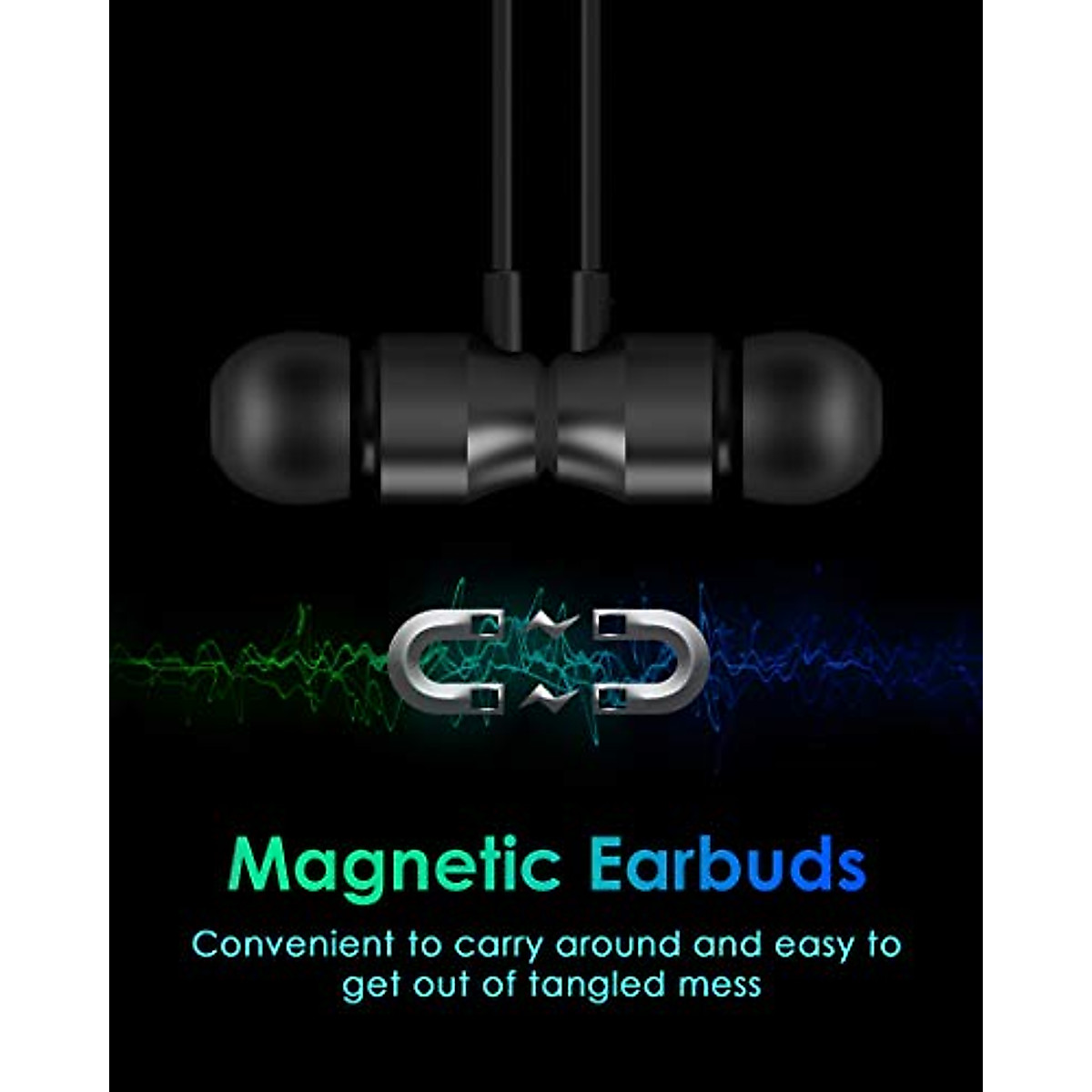 PALOVUE Lightning Headphones Earphones Earbuds in-Ear Magnetic MFi Certified with Microphone Compatible iPhone 14 13 12 11 Pro Max iPhone X XS Max XR iPhone 7 8 Plus iPad Metallic Black