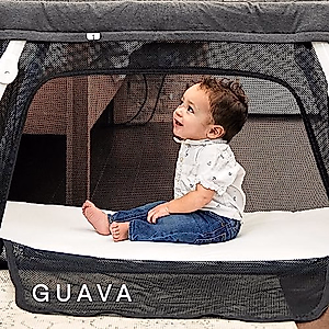 Guava Lotus Travel Crib Sheet | 100% Cotton Fitted Sheet with Manufacturer-Approved Fit | Soft & Breathable Crib Sheet for Your Baby's Comfort | Unisex Sheet for Infants and Toddlers