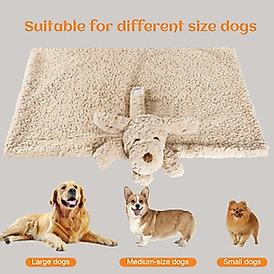 Moropaky Heartbeat Toy Puppy Heartbeat Blanket for Dog Anxiety Relief, Heartbeat Stuffed Animal for Puppy Calming Aid Behavioral Aid, Comfort Cuddle Toy for Dogs Cats Pets…