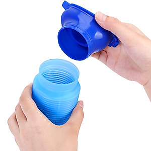 Set of 2 Portable Travel Urinal, Collapsible Urinals for Men and Women, Reusable Kids Potty, Personal Pee Bottle for Outdoor Camping, Long Road Trip and in Traffic