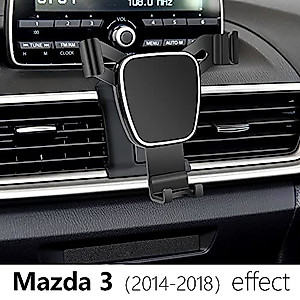 musttrue LUNQIN Car Phone Holder for 2014-2018 Mazda 3 Auto Accessories Navigation Bracket Interior Decoration Mobile Cell Phone Mount