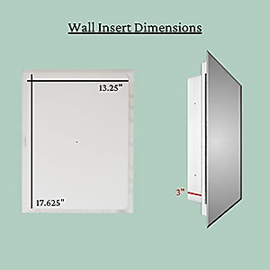 Mirrors and More 16" x 22" Medicine Cabinets for Bathroom with Mirror - Frameless Polished Edge, Recessed, Modern Home Décor, Bevel Edge, Adjustable Shelves