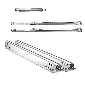 SafBbcue Grill Parts Kit Replacement for Charbroil Performance 300 2-Burner 463625217 Gas Grills, Included Heat Plate Tent Shield, Pipe Burner Tube, Adjustable Carryover Tube